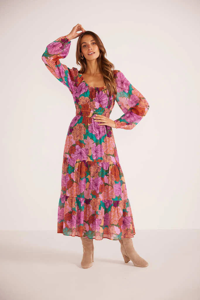 Zora Tiered Midi Dress – Samsara Collection